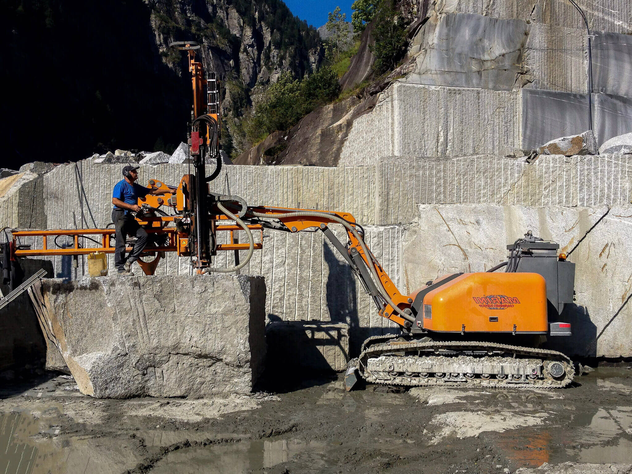 Marini Hydraulic Drill - Baby Giraffa - Eurostone Machine USA