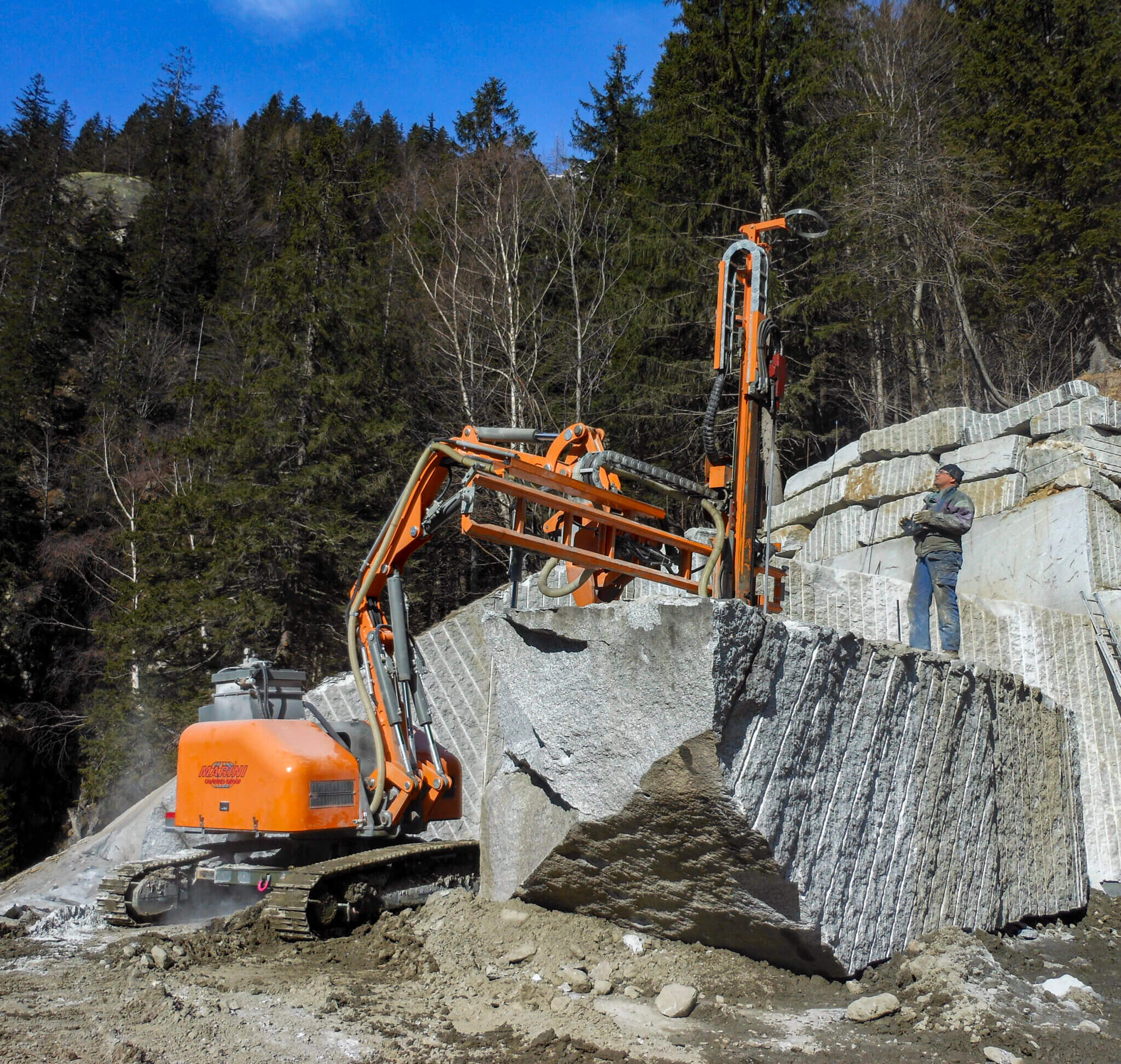Marini Hydraulic Drill - Baby Giraffa - Eurostone Machine USA